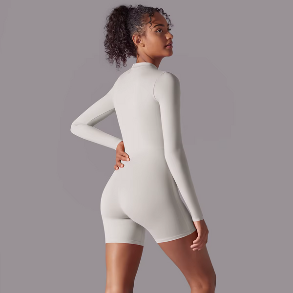 Ivory Stretch Long-Sleeve Bodysuit – ActiveOne