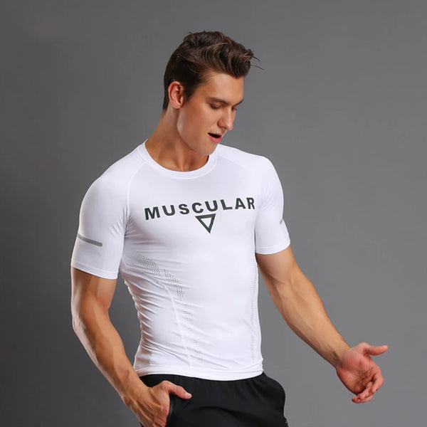 White Muscular T-Shirt - ActiveOne